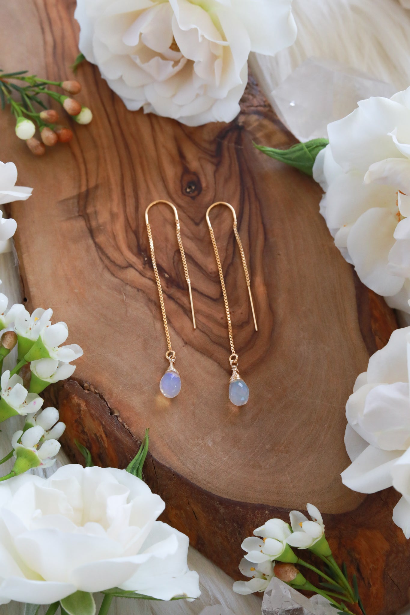Opal Goldfilled Ear Threaders – Malabella Jewels